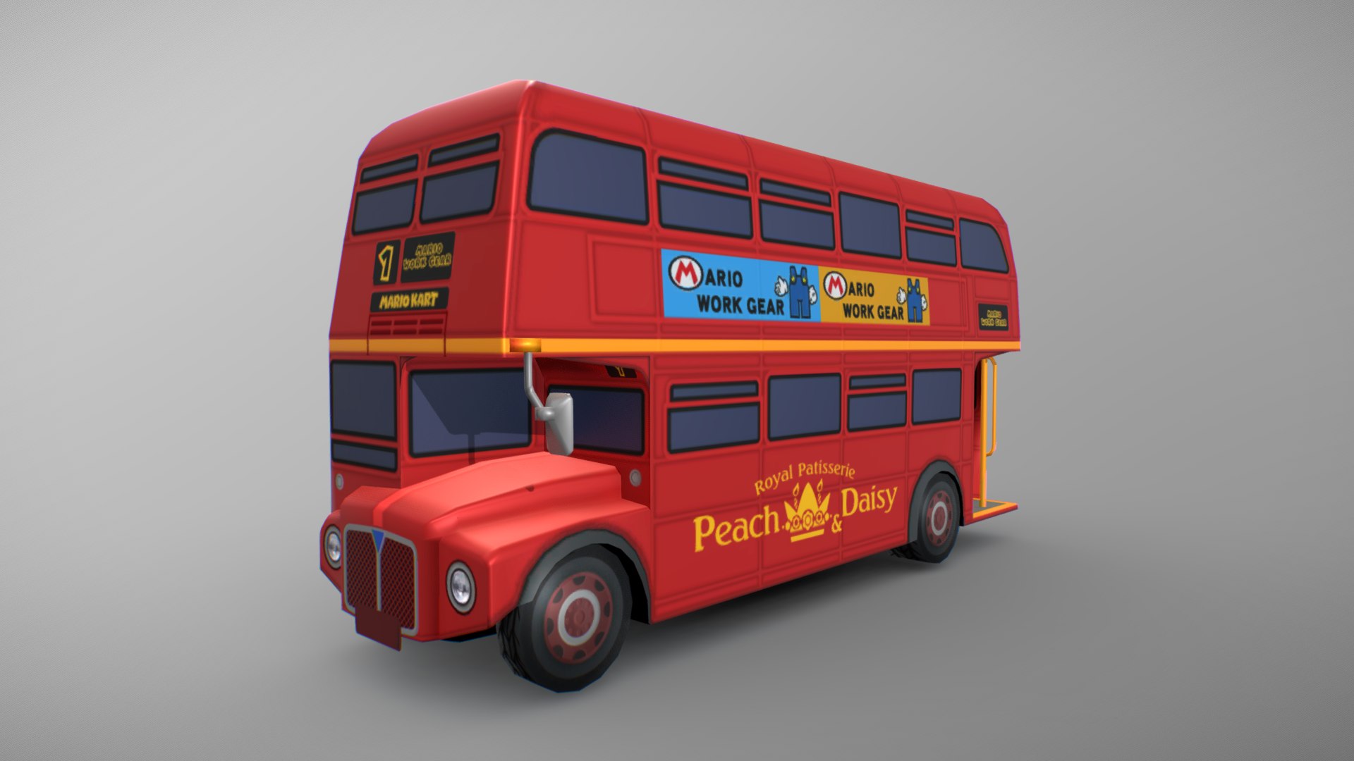 3D Routemaster Bus - Mario Kart 8 Deluxe - TurboSquid 2235318