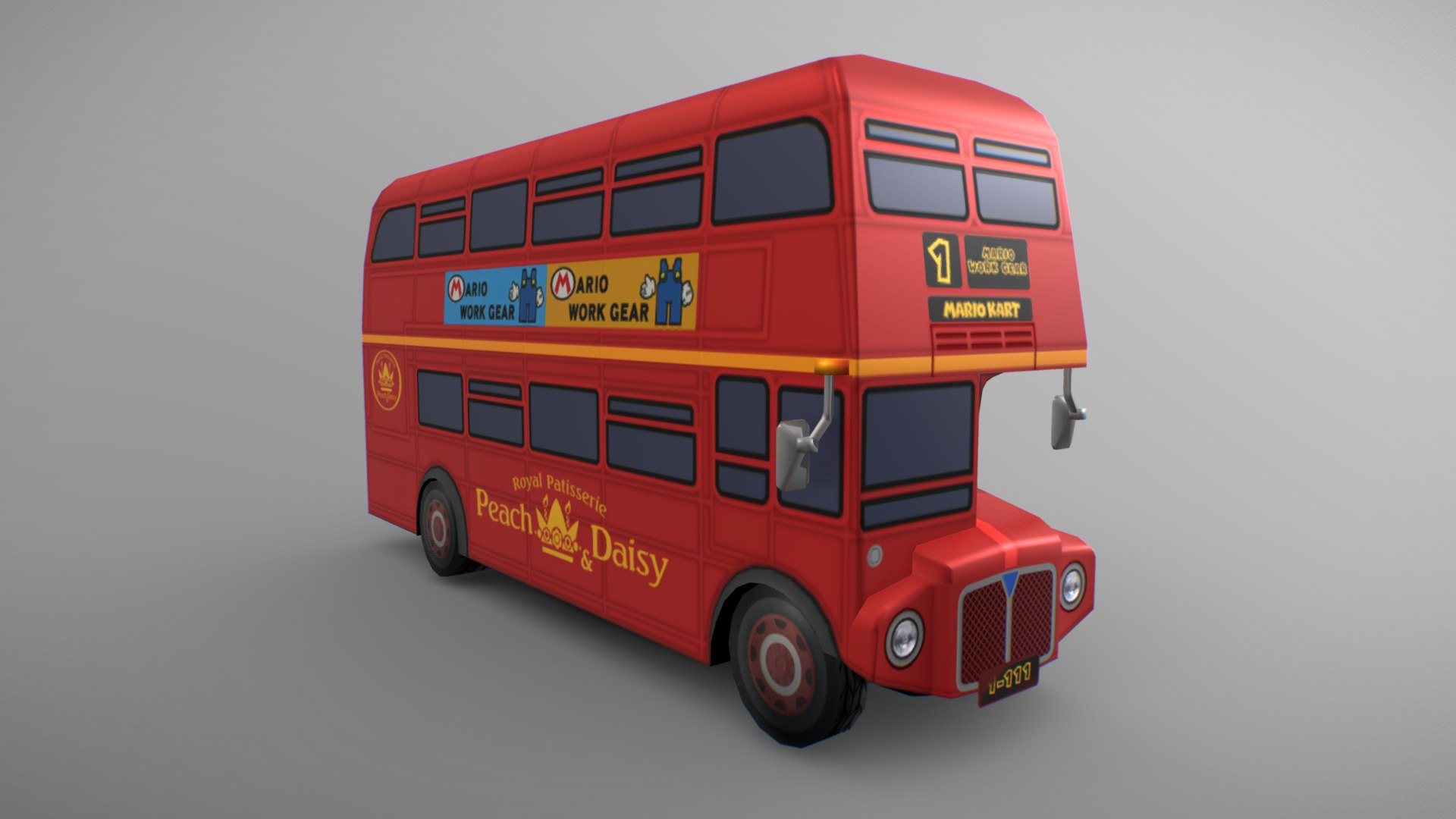 3D Routemaster Bus - Mario Kart 8 Deluxe - TurboSquid 2235318