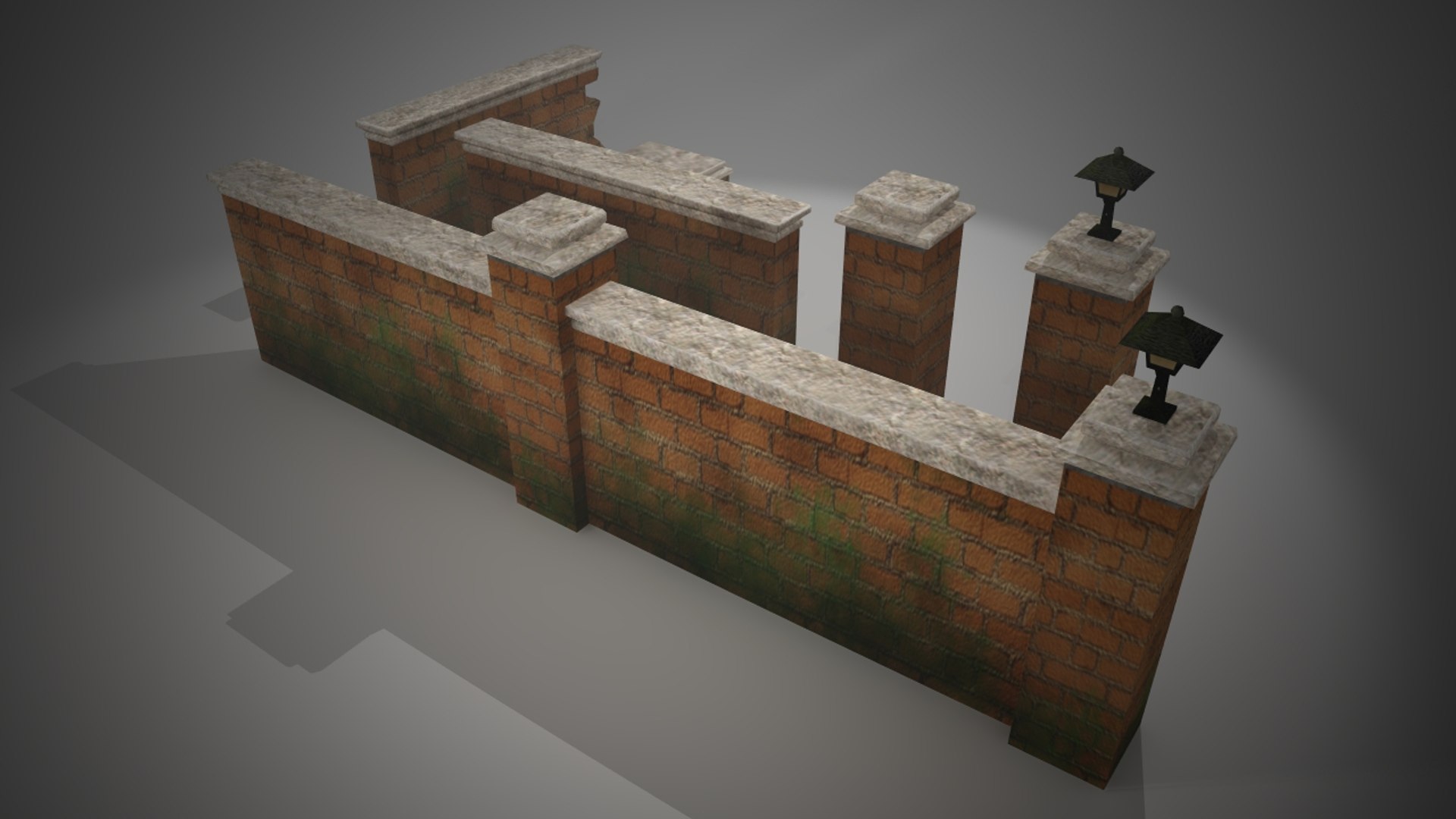3d Model Brick Wall Kit
