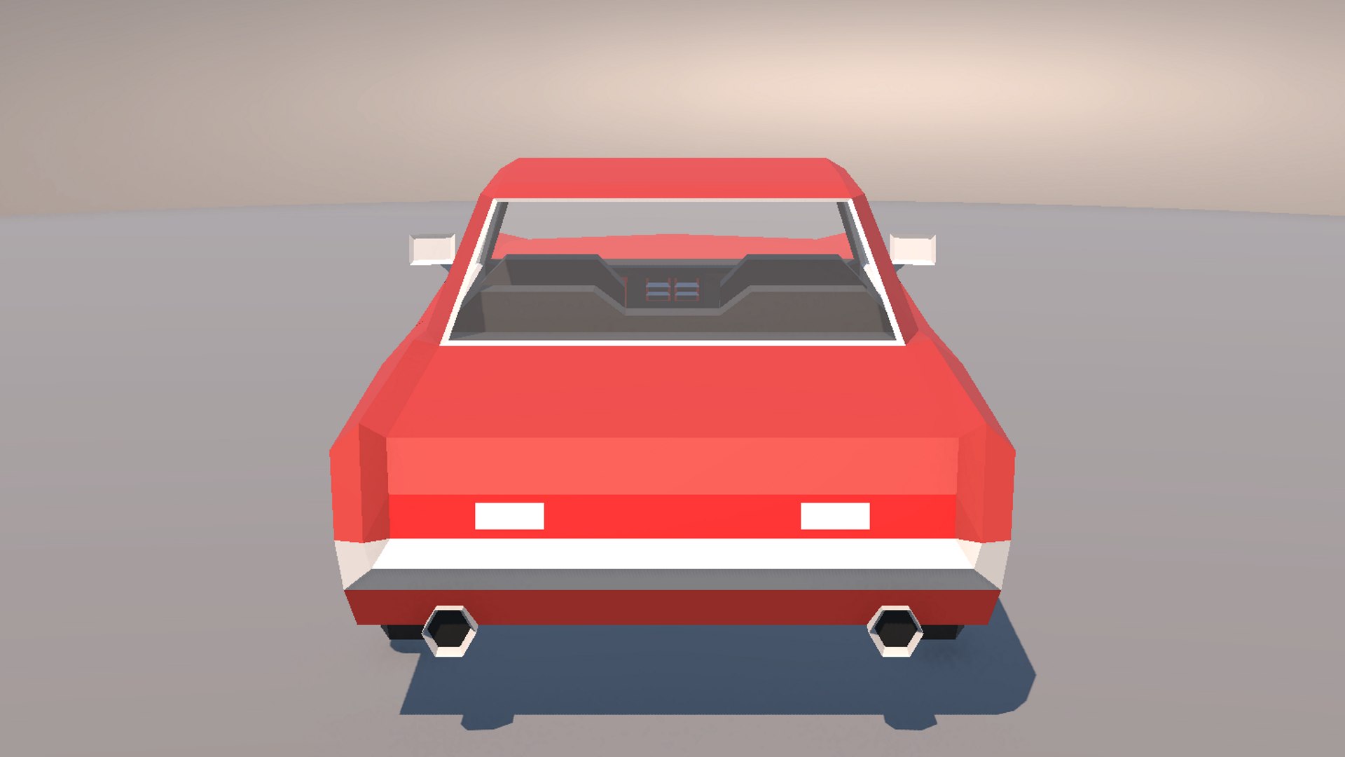 Low Poly Muscle Car Coupe With Interior V2 GAME MOBILE READY 3D Model ...