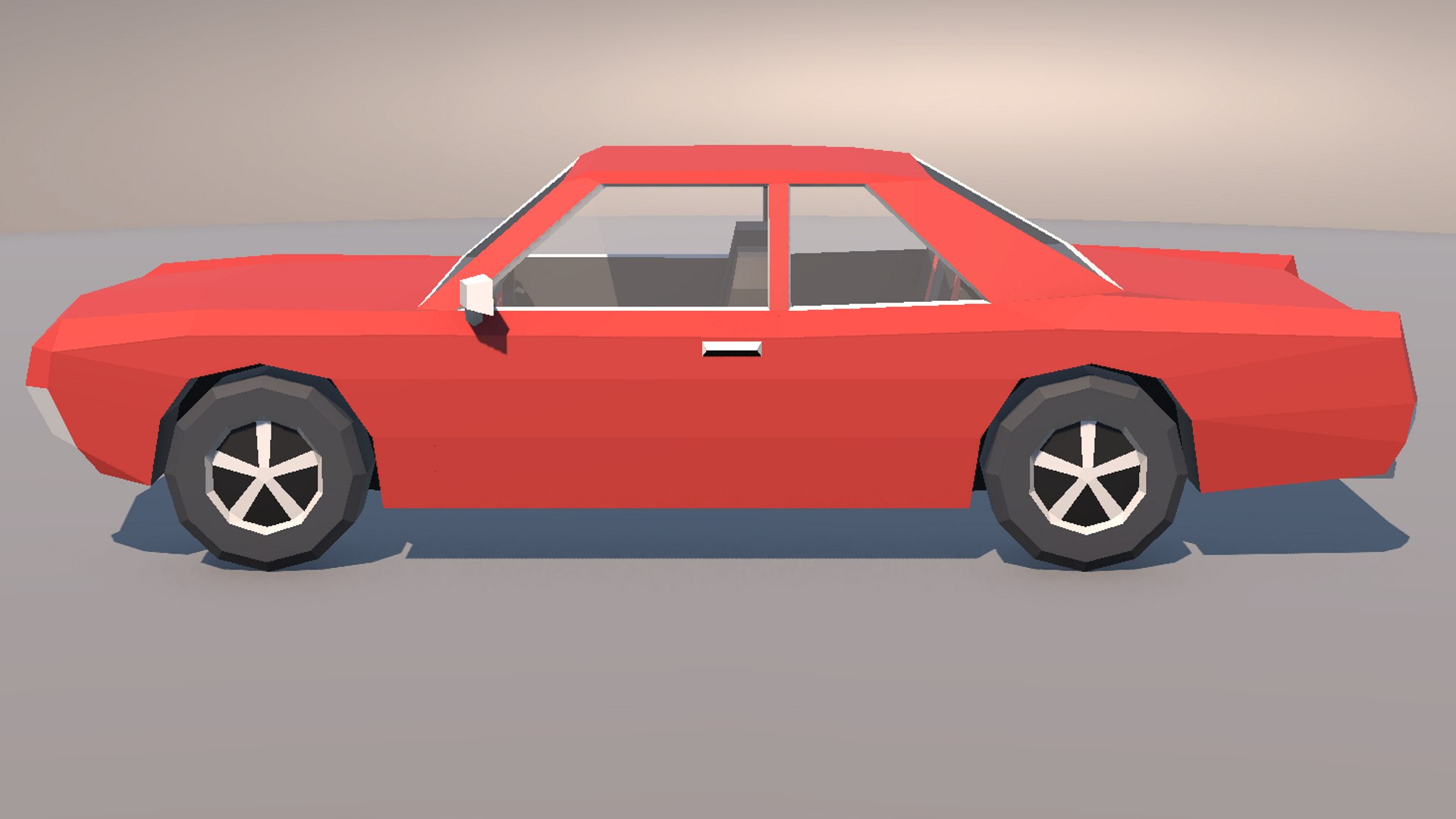 Low Poly Muscle Car Coupe With Interior V2 GAME MOBILE READY 3D Model ...