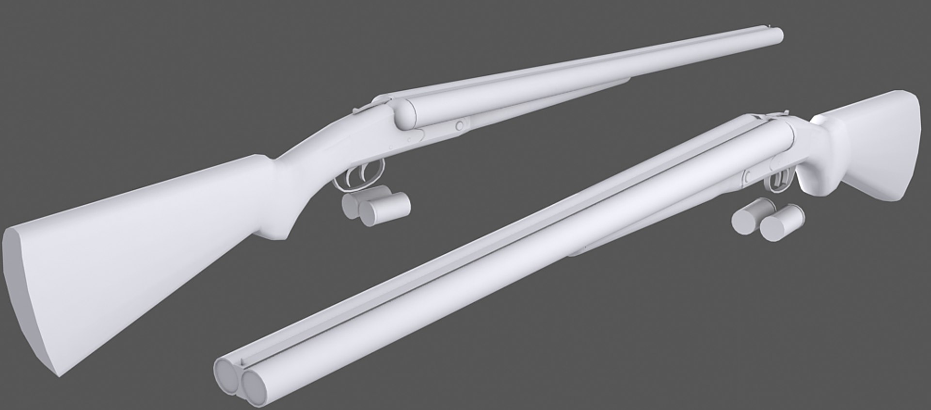 Double Barrel Shotgun 3d Model