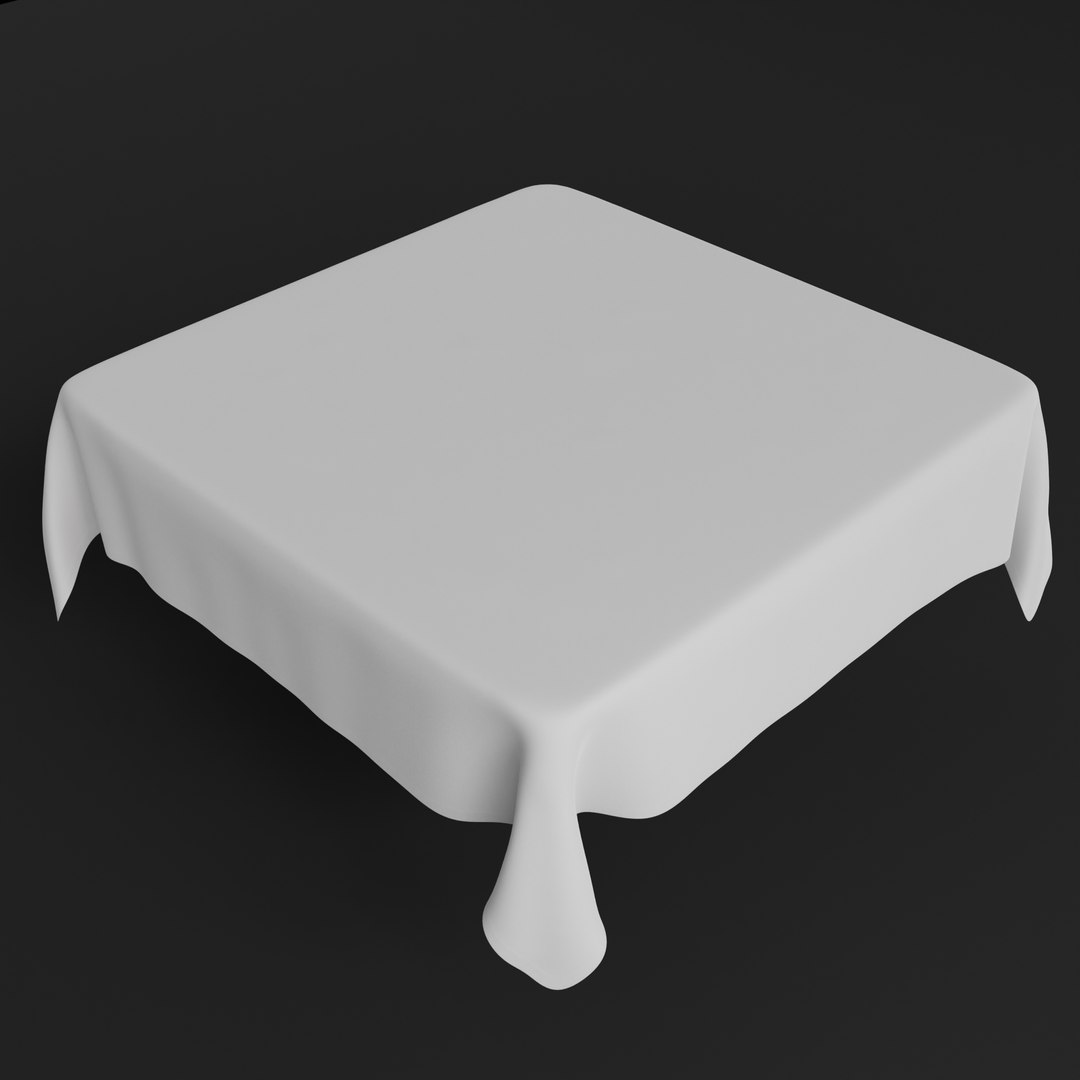Square Cloth Table 3D model - TurboSquid 1956293