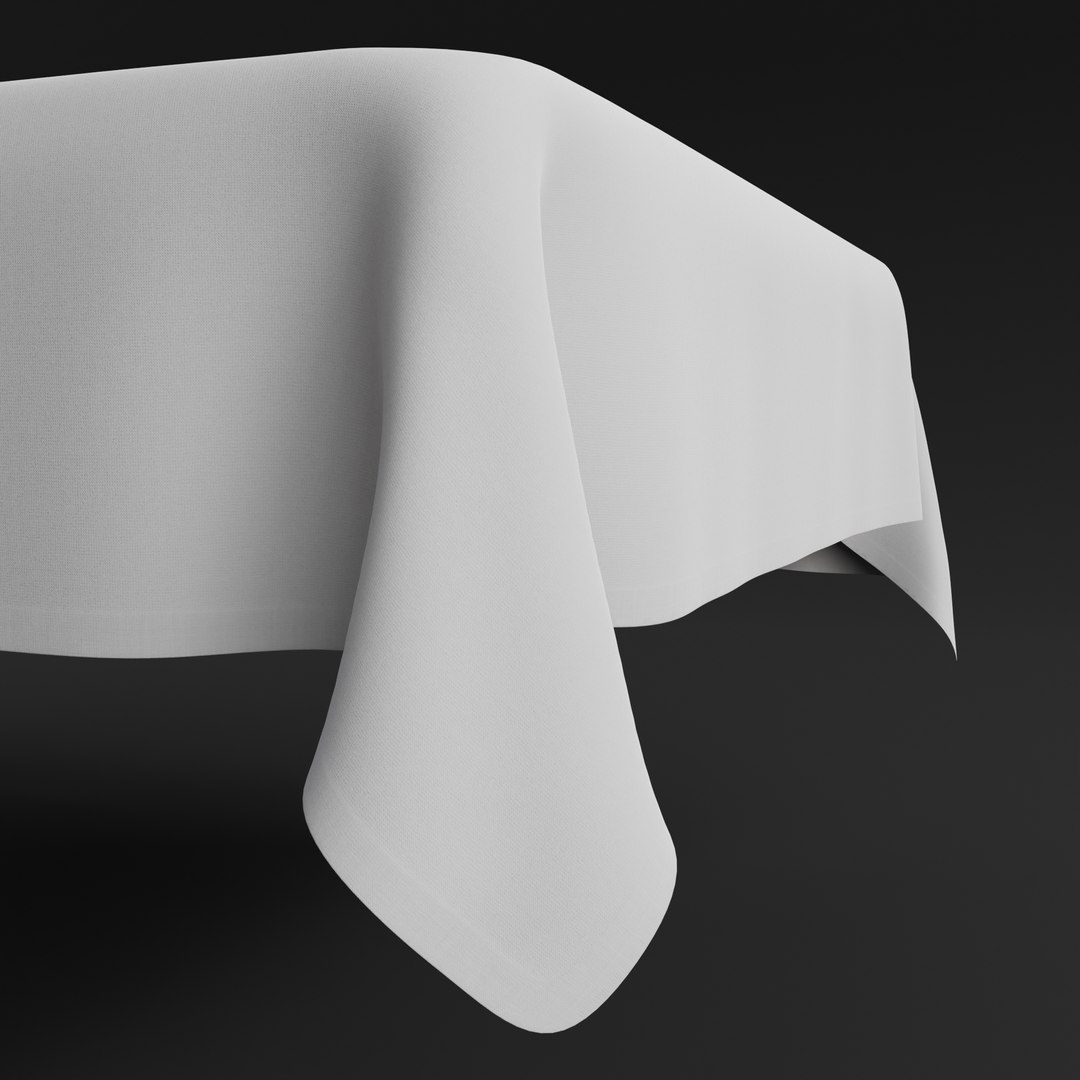 Square Cloth Table 3D model - TurboSquid 1956293