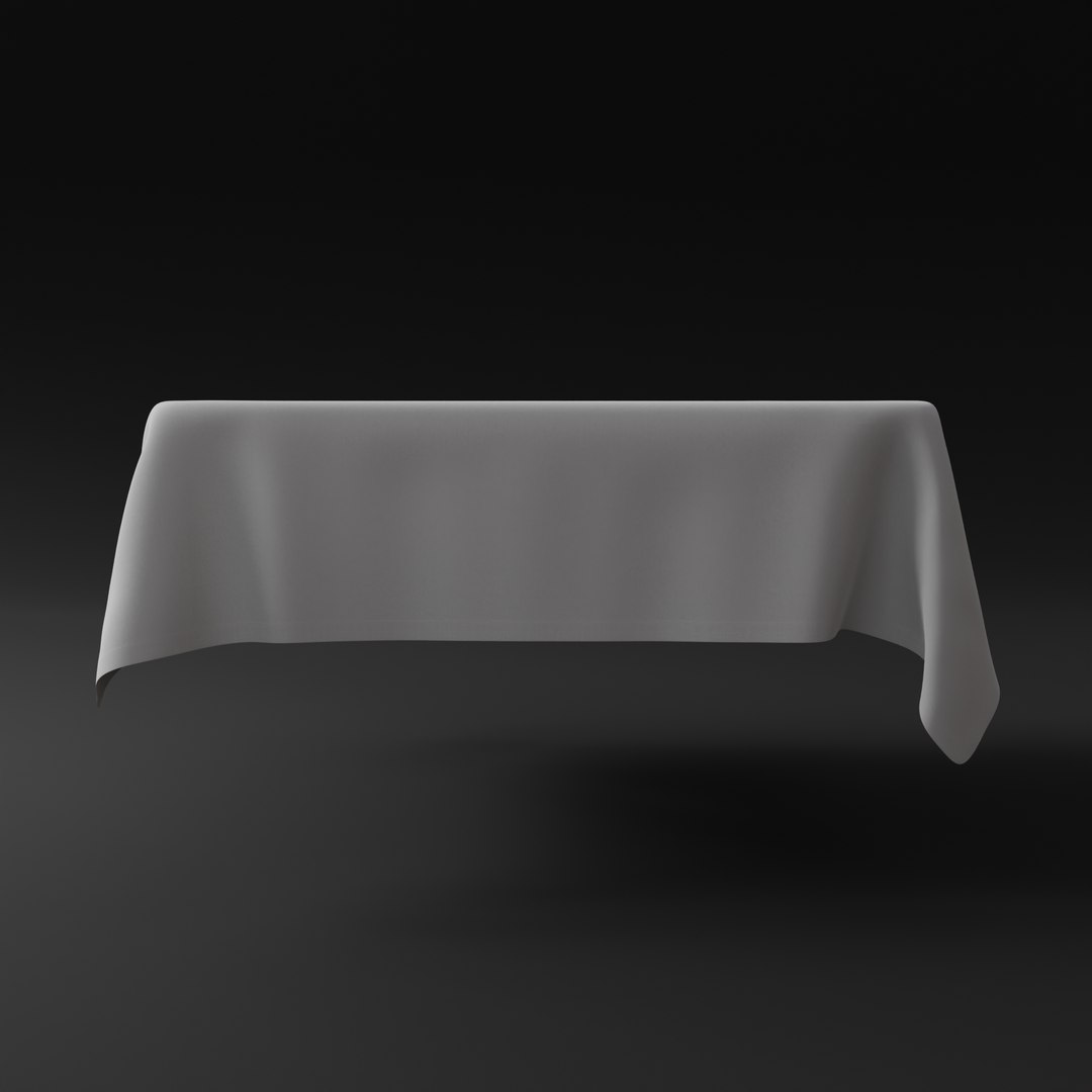 Square Cloth Table 3D model - TurboSquid 1956293