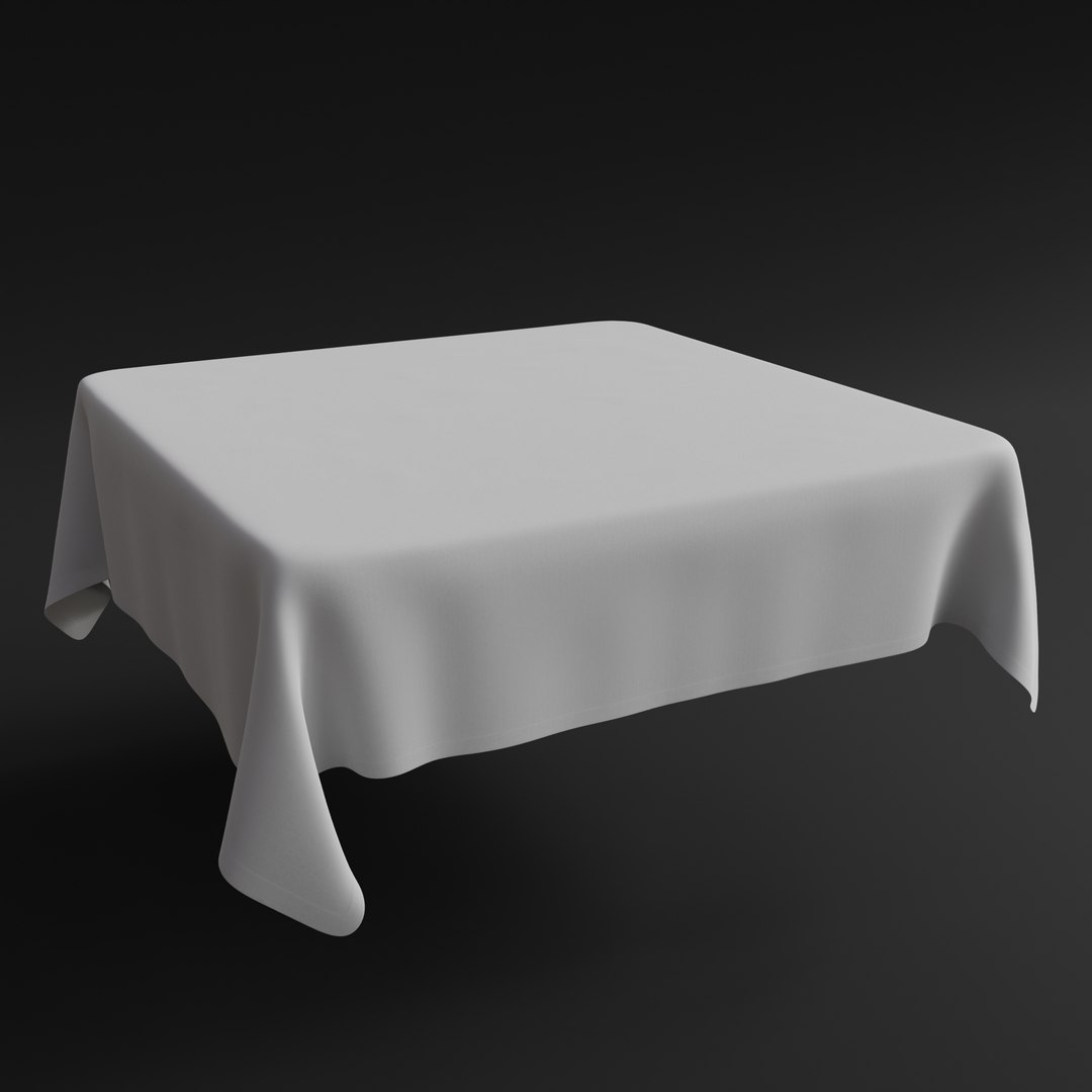 Square Cloth Table 3D model - TurboSquid 1956293