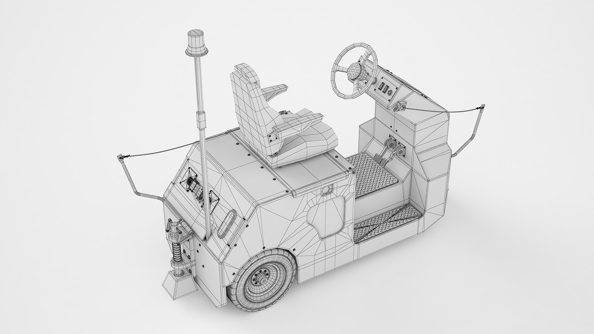 Electric Industrial Tugger 07 3D Model - TurboSquid 1733744