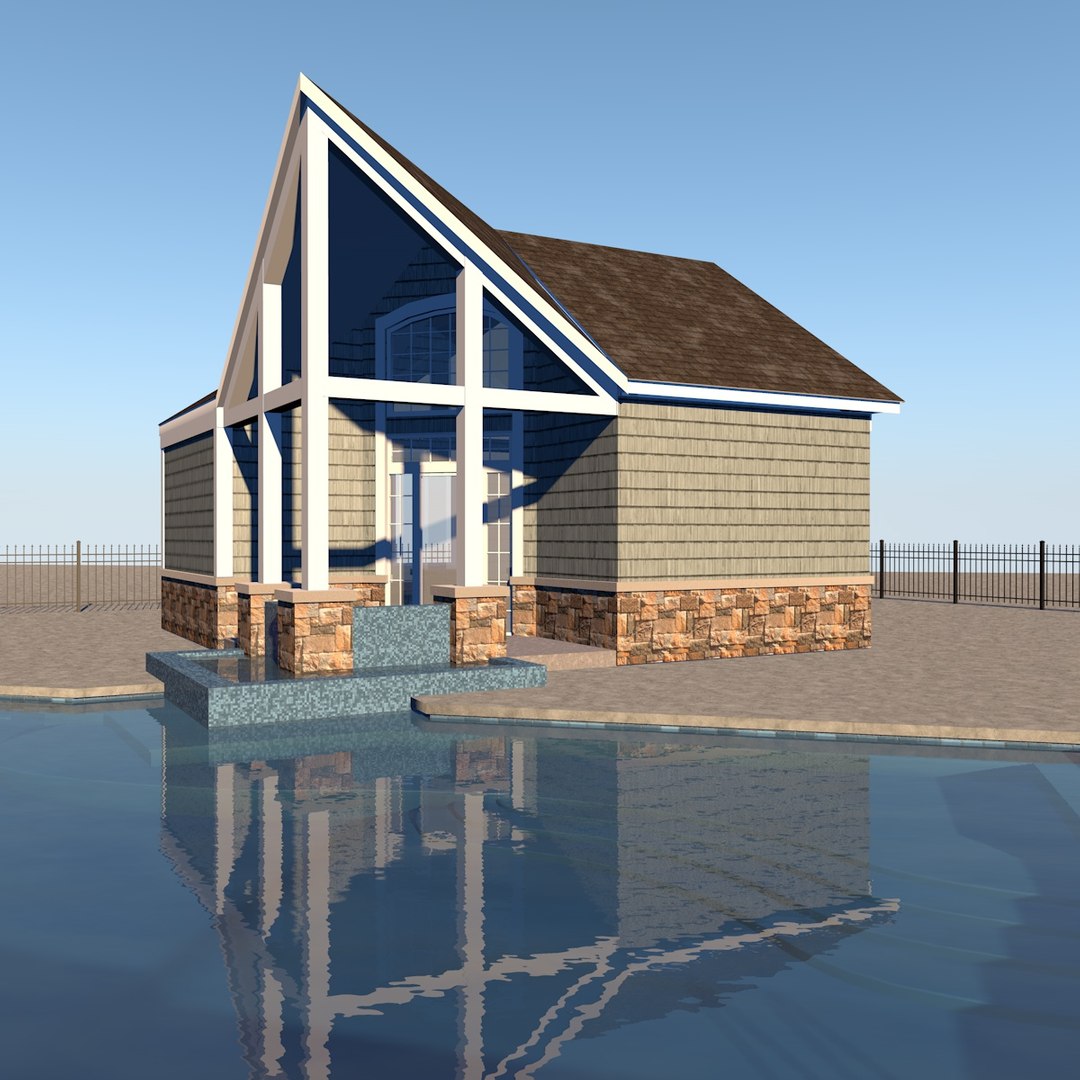 3D Model Pool House - TurboSquid 1265014