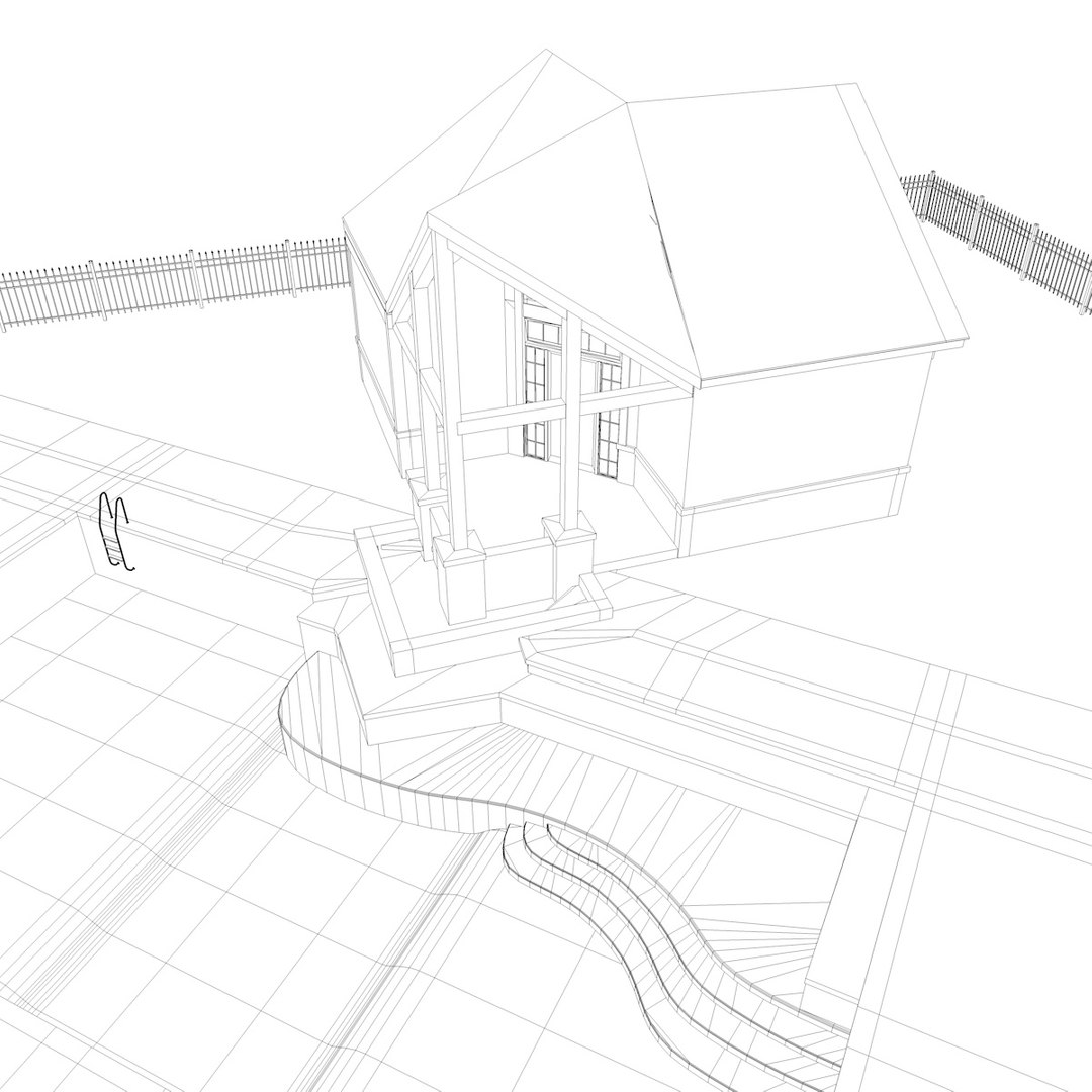 3D Model Pool House - TurboSquid 1265014