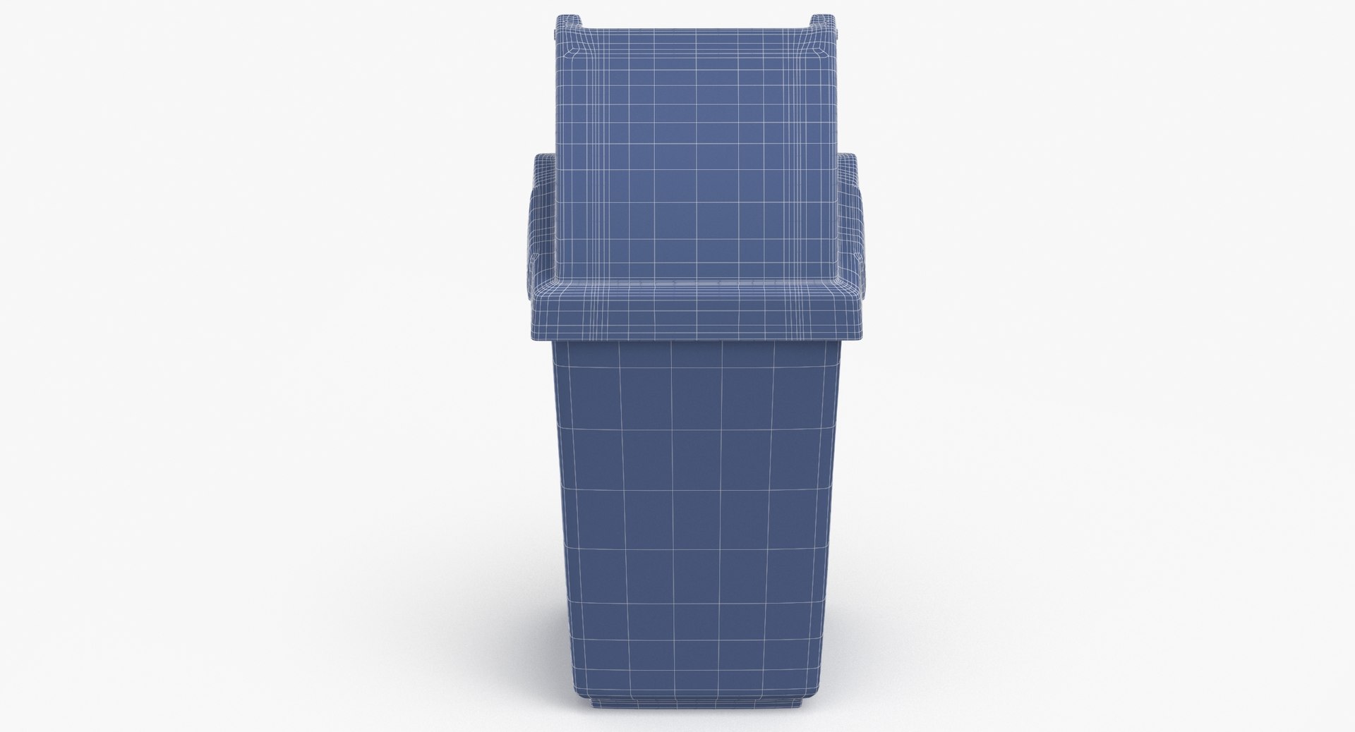 3D Outdoor Trash Receptacle Push Door Concrete Clean And Dirty ...