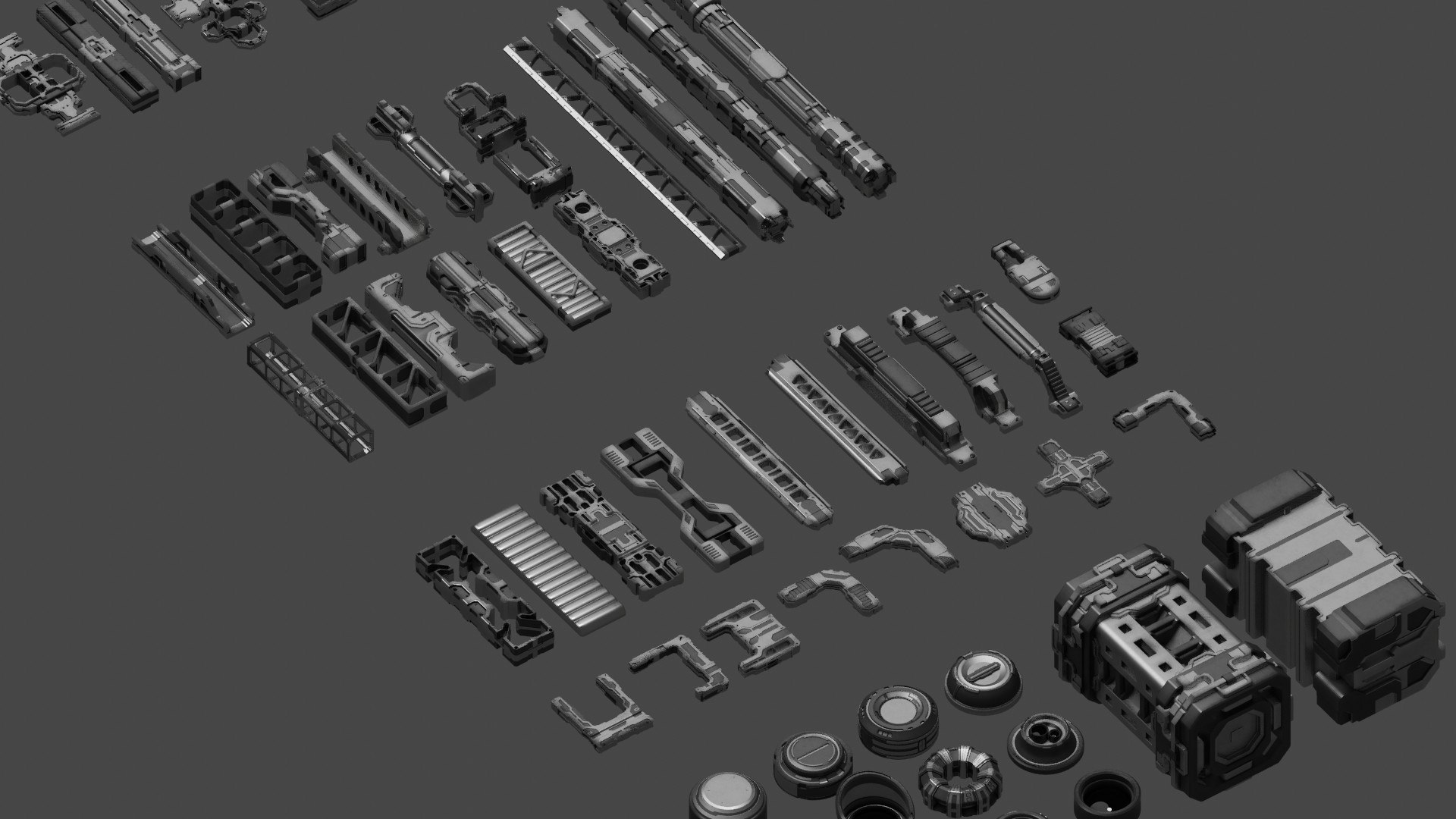 Sci-Fi Greebles Collection 2 3D - TurboSquid 1952801