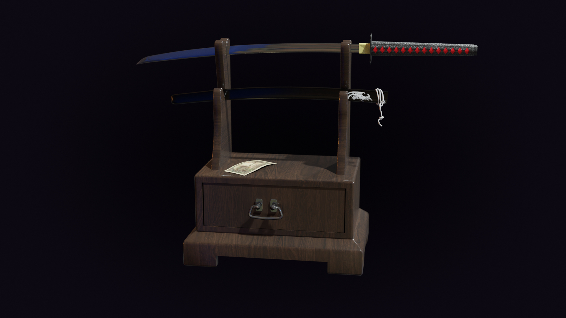 3D Samurai Sword With Stand - TurboSquid 1746914