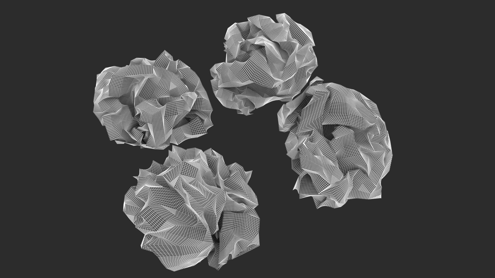 3D Model Crumpled Papers - TurboSquid 1926755