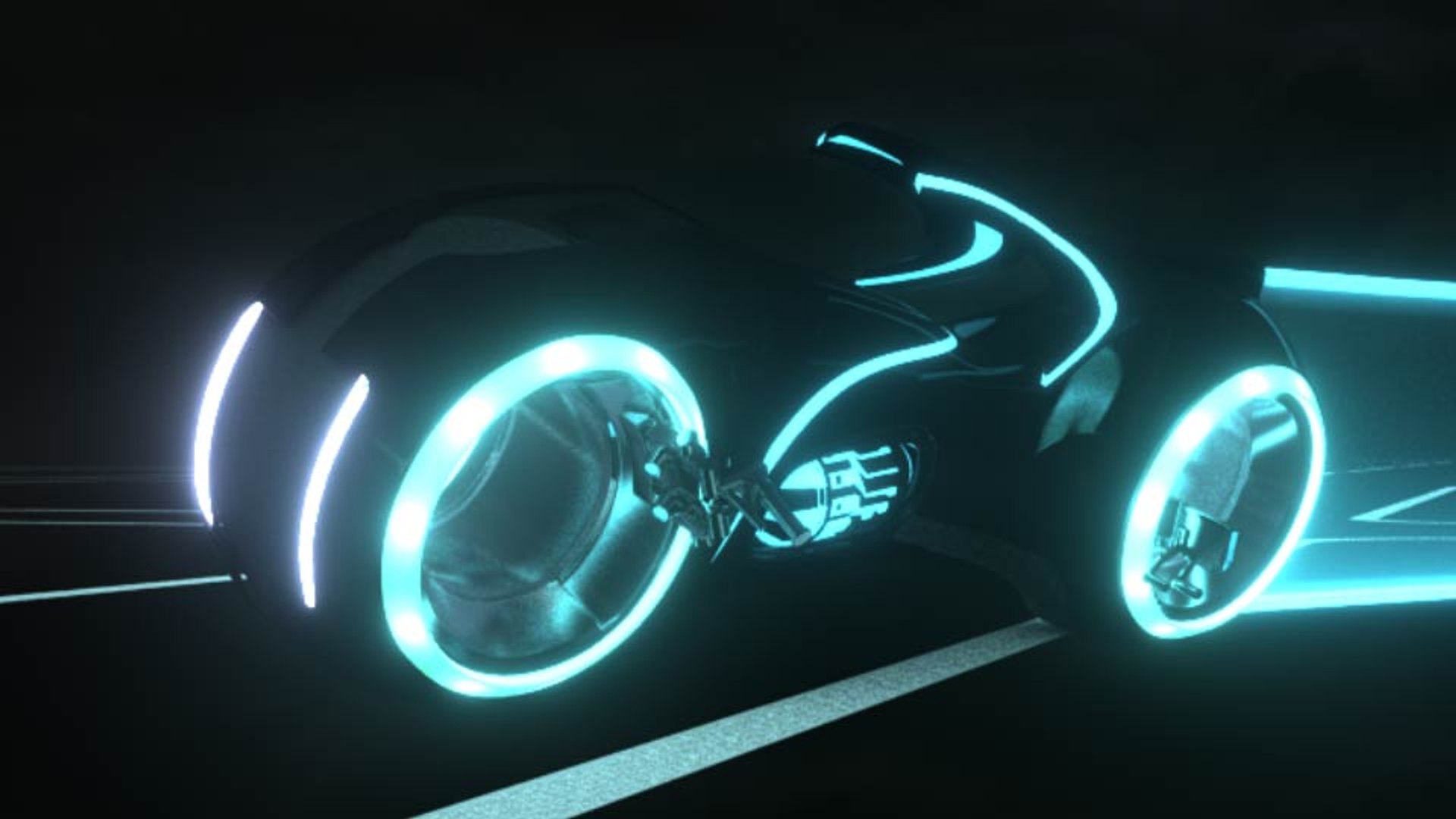 3d Blue Version Tron Light Model