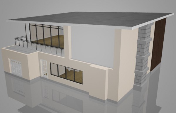 3d modern house model