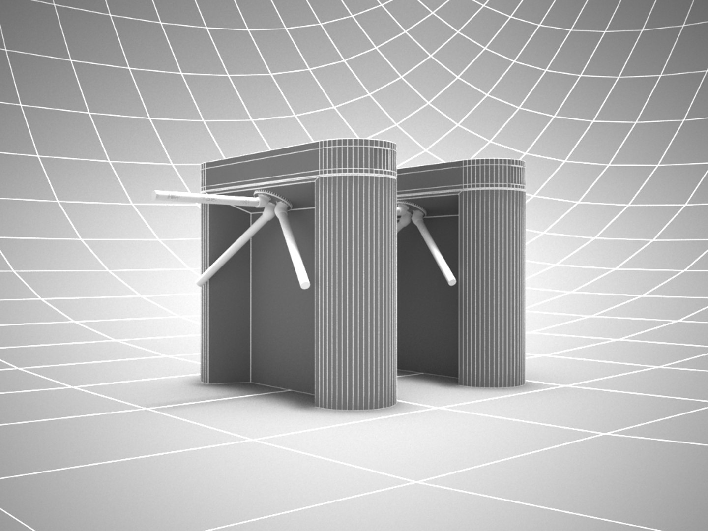 Stile Turnstile 3d Model
