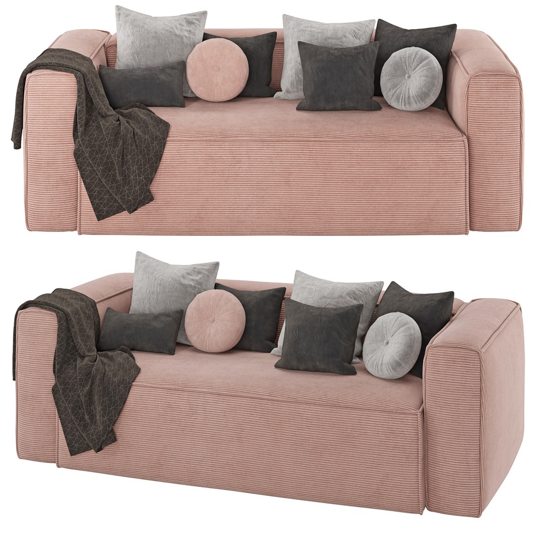Sofa Blok 2-seater 3D model - TurboSquid 1855070