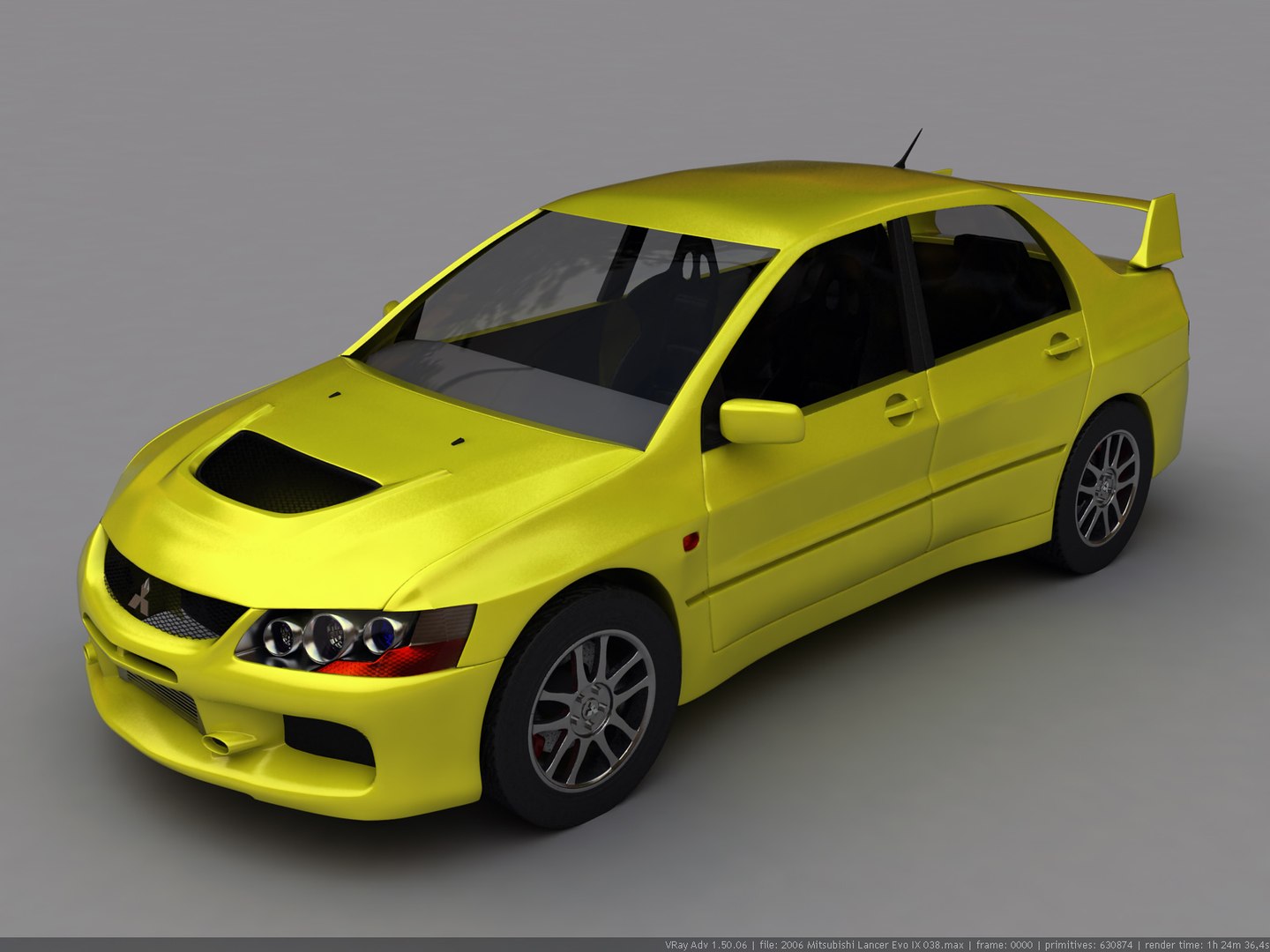 3d Model Car Mitsubishi Evo