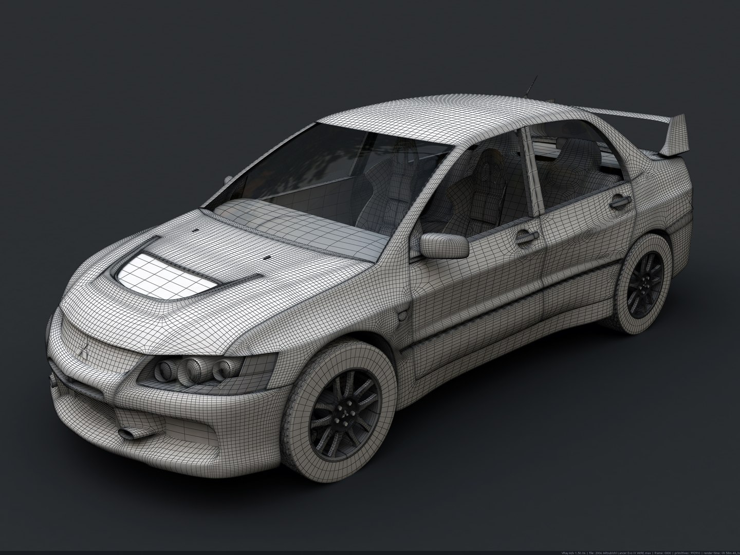 3d Model Car Mitsubishi Evo