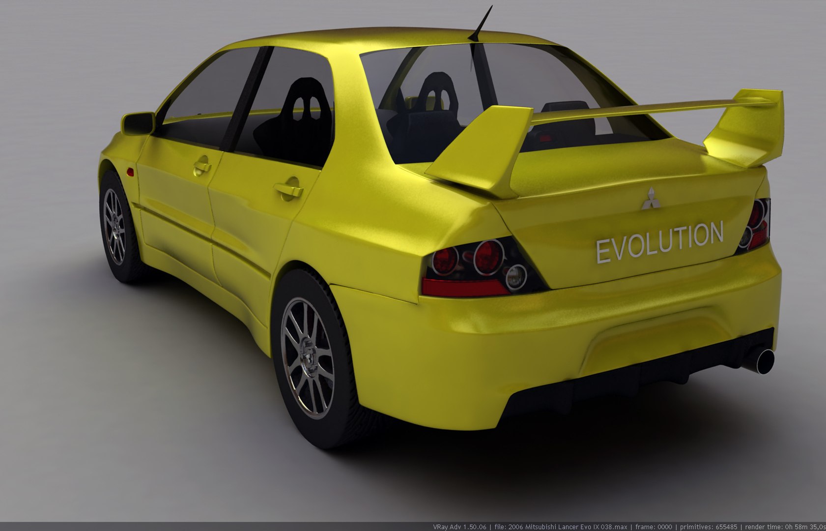 3d Model Car Mitsubishi Evo