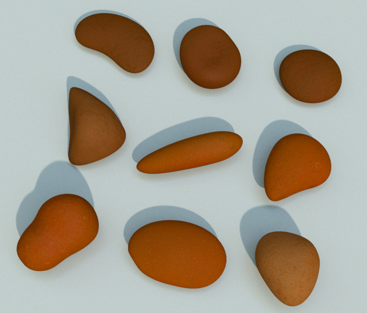 stone pebbles 3d model