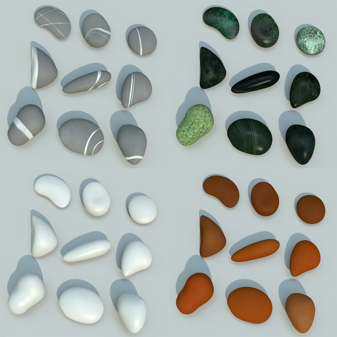 Stone Pebbles 3d Model