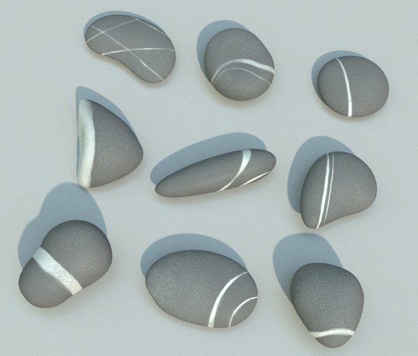 stone pebbles 3d model