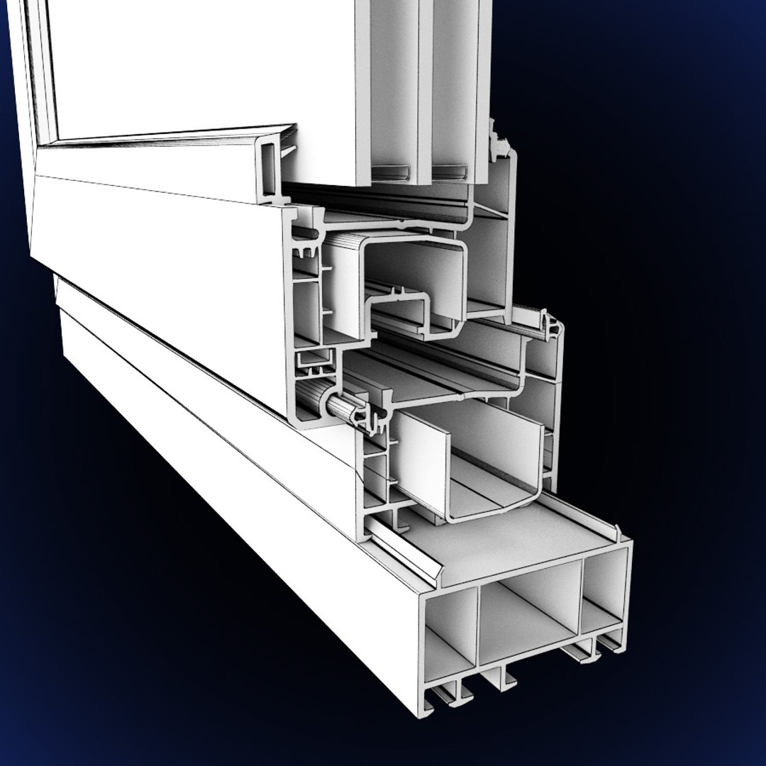 pvc window 3d model