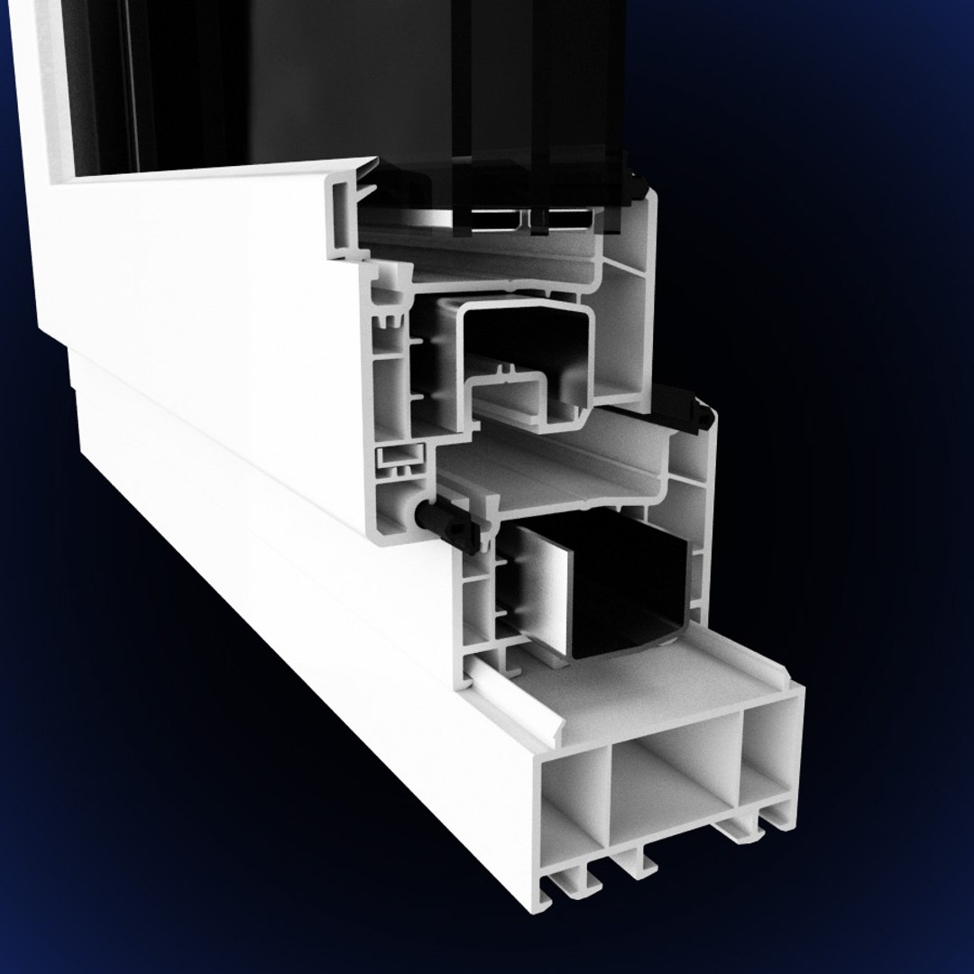 pvc window 3d model