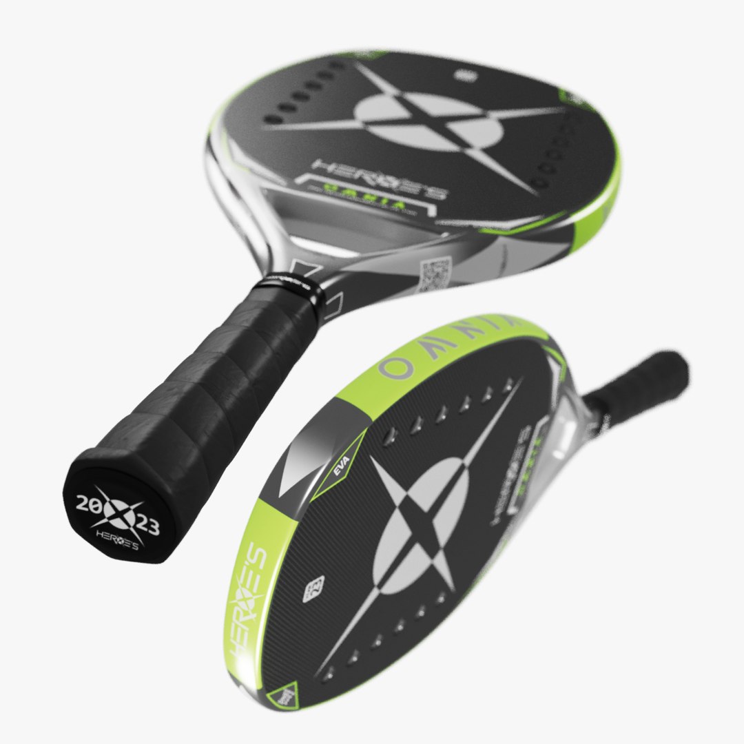 3D Beach Tennis Racket Padel Heroes Omnia 23 model - TurboSquid 2086769