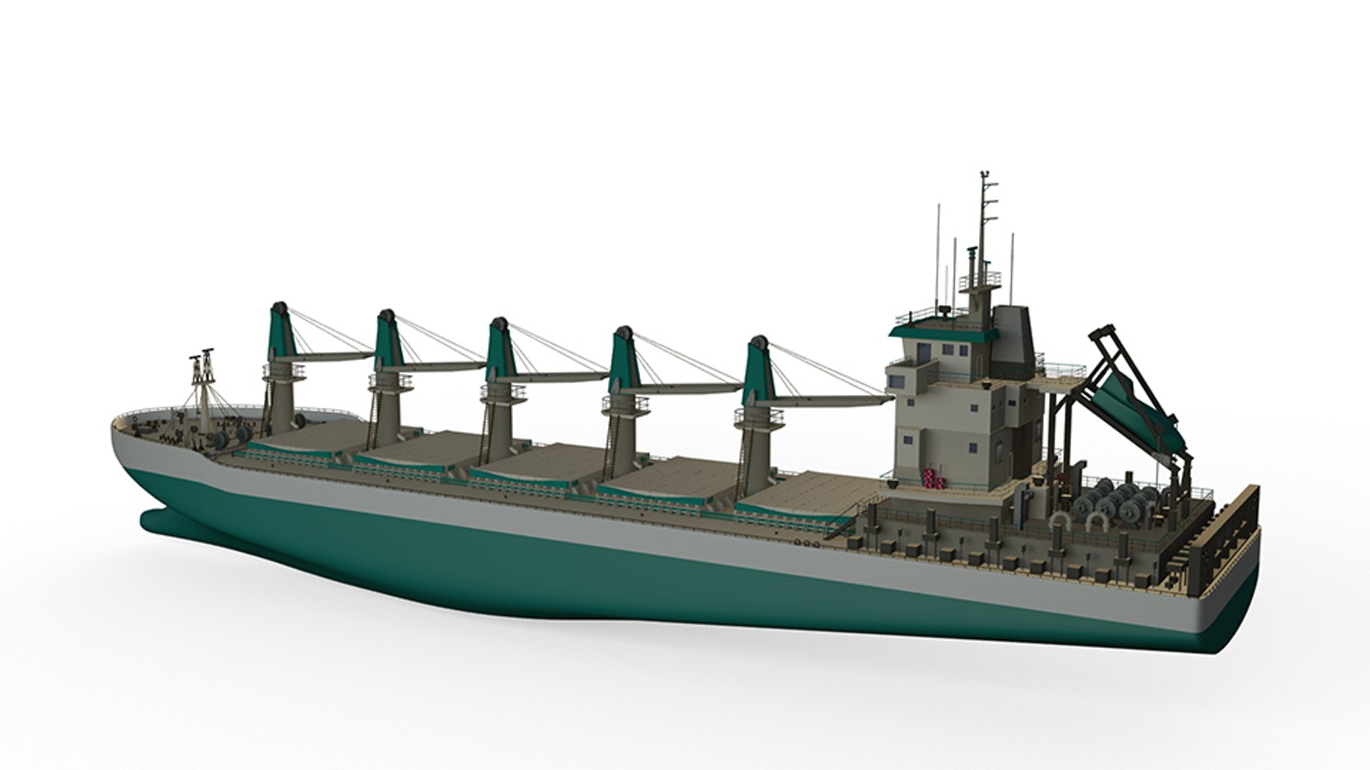 Updated Bulk Carrier Ship 3D Model - TurboSquid 1290512