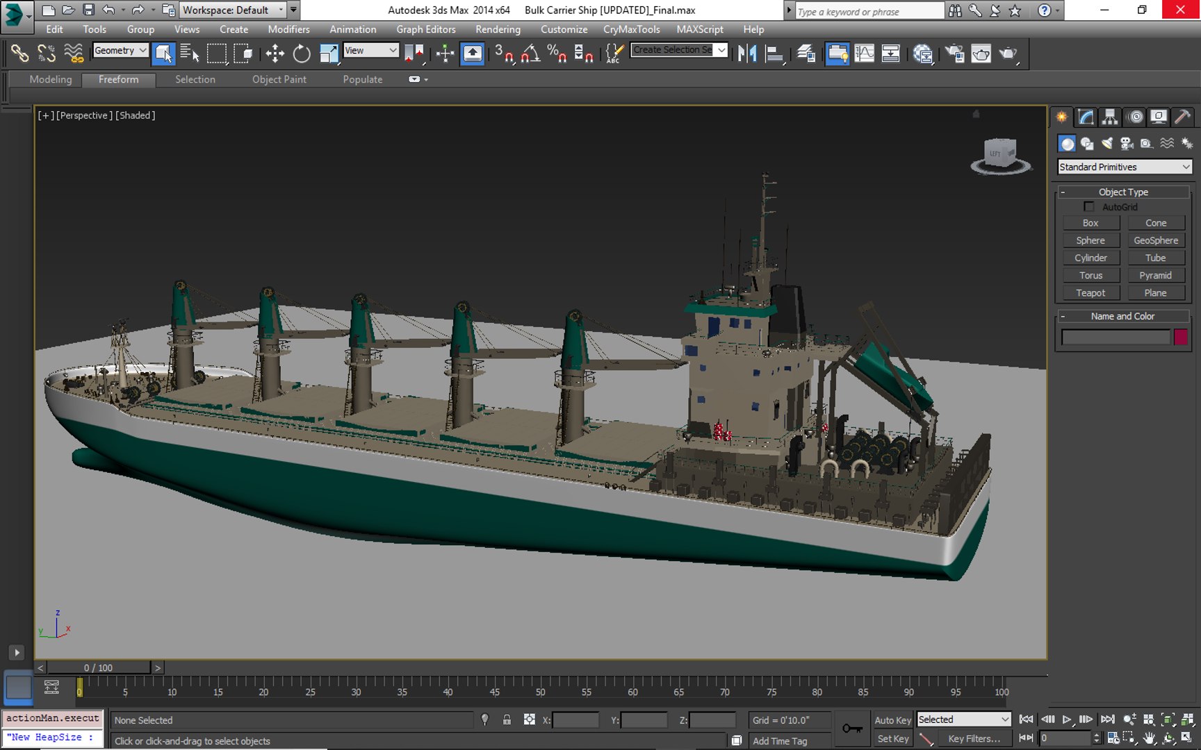 Updated Bulk Carrier Ship 3D Model - TurboSquid 1290512