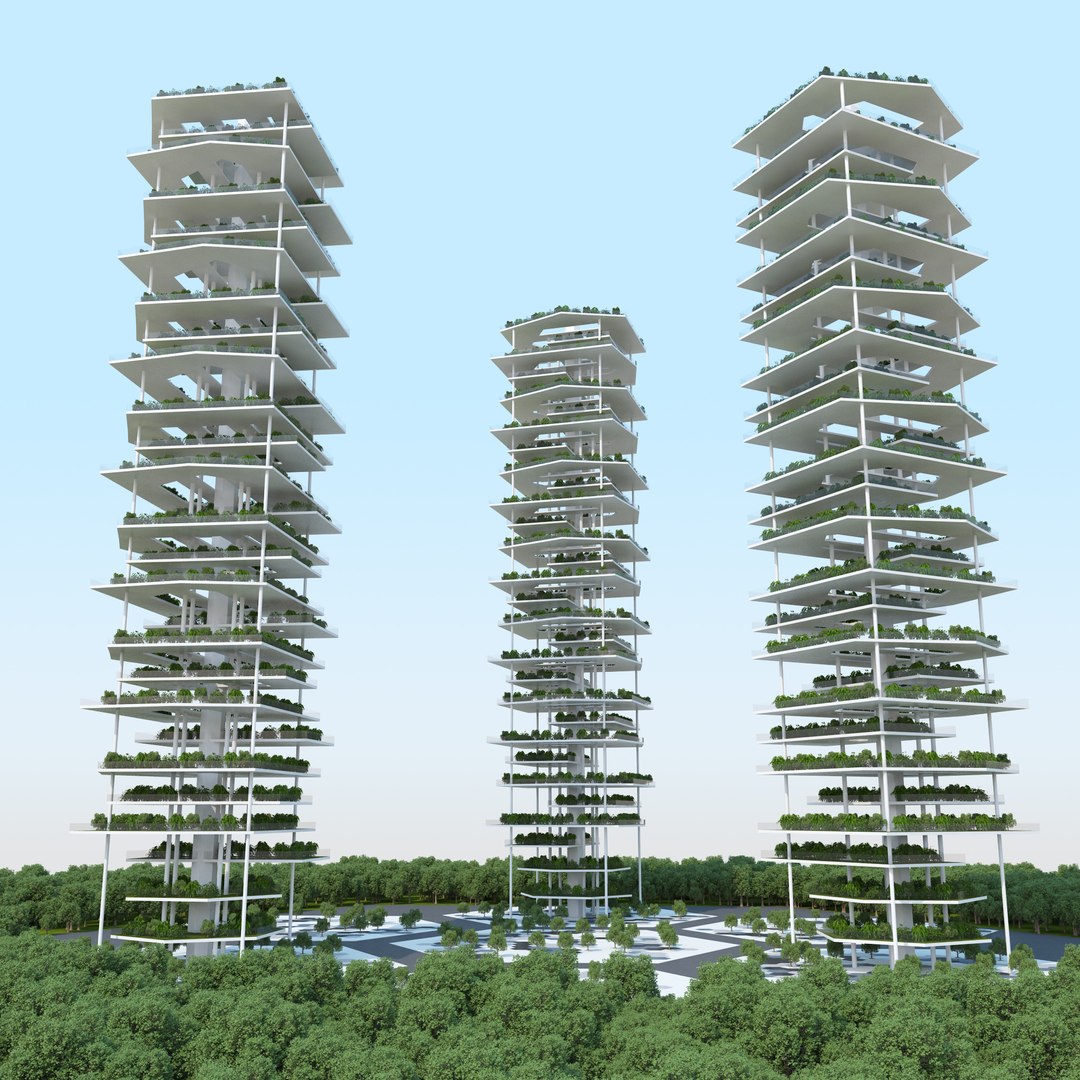 Hydroponics Vertical Farm Buildings 04 Model - TurboSquid 1886303