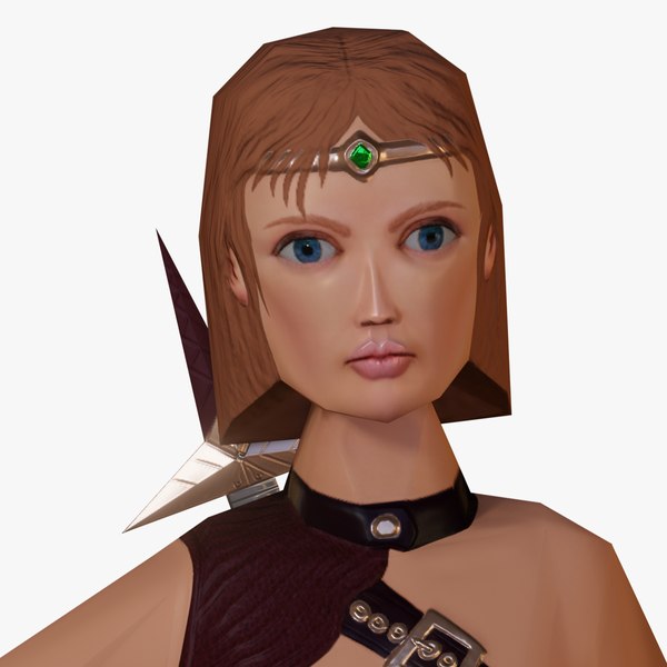 modelo 3d Extra Low Poly Woman Warrior - TurboSquid 1990400