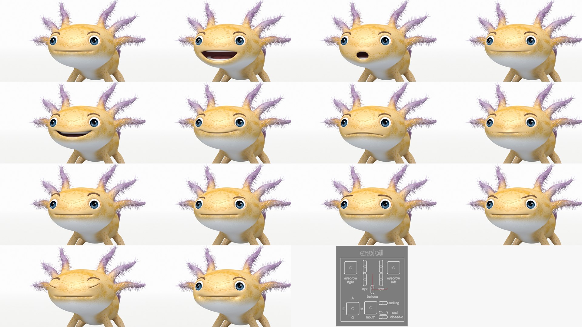 Axolotl Model - TurboSquid 1875255