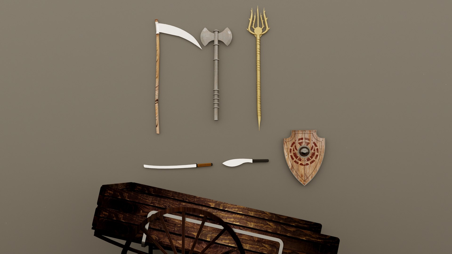Warrior Weapon Assets Set 3D model - TurboSquid 1873857