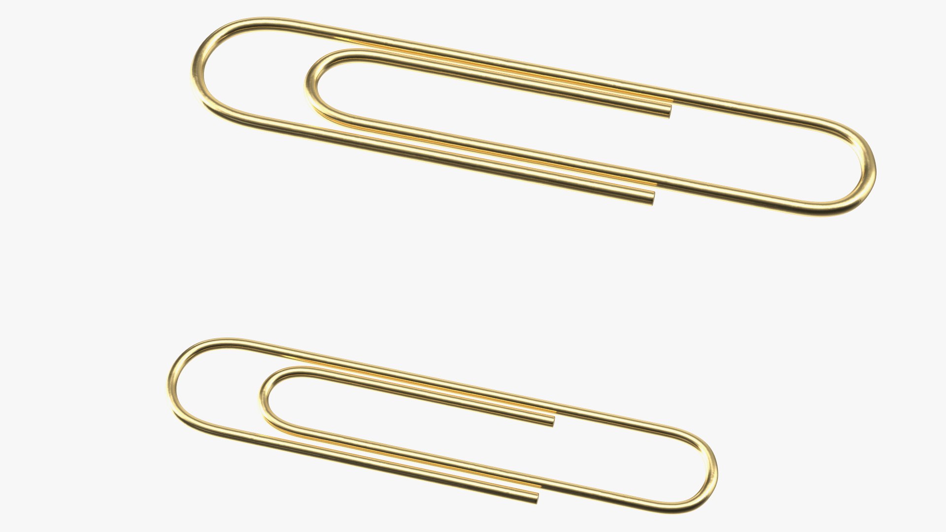 3D Paper Clip Oval Shape Gold - TurboSquid 1861418