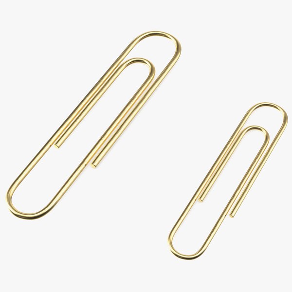 3D Paper Clip Oval Shape Gold - TurboSquid 1861418
