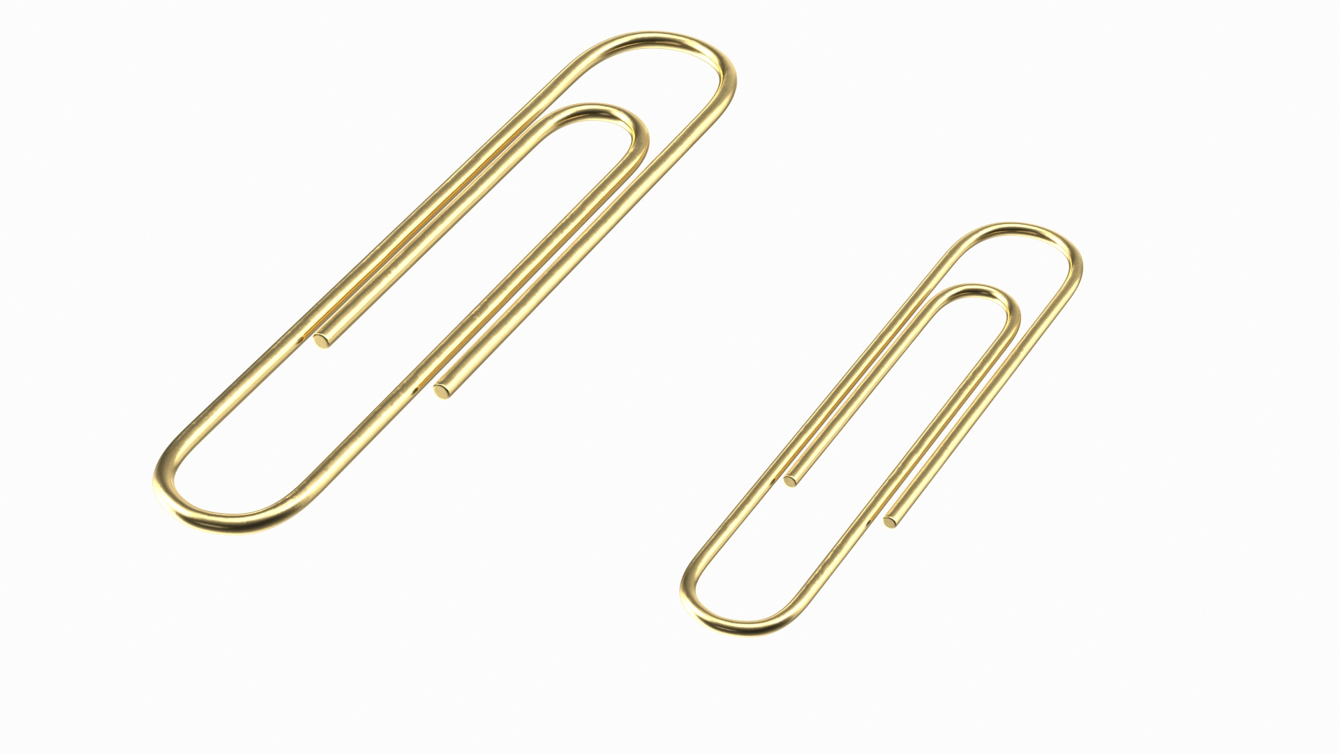 3D Paper Clip Oval Shape Gold - TurboSquid 1861418