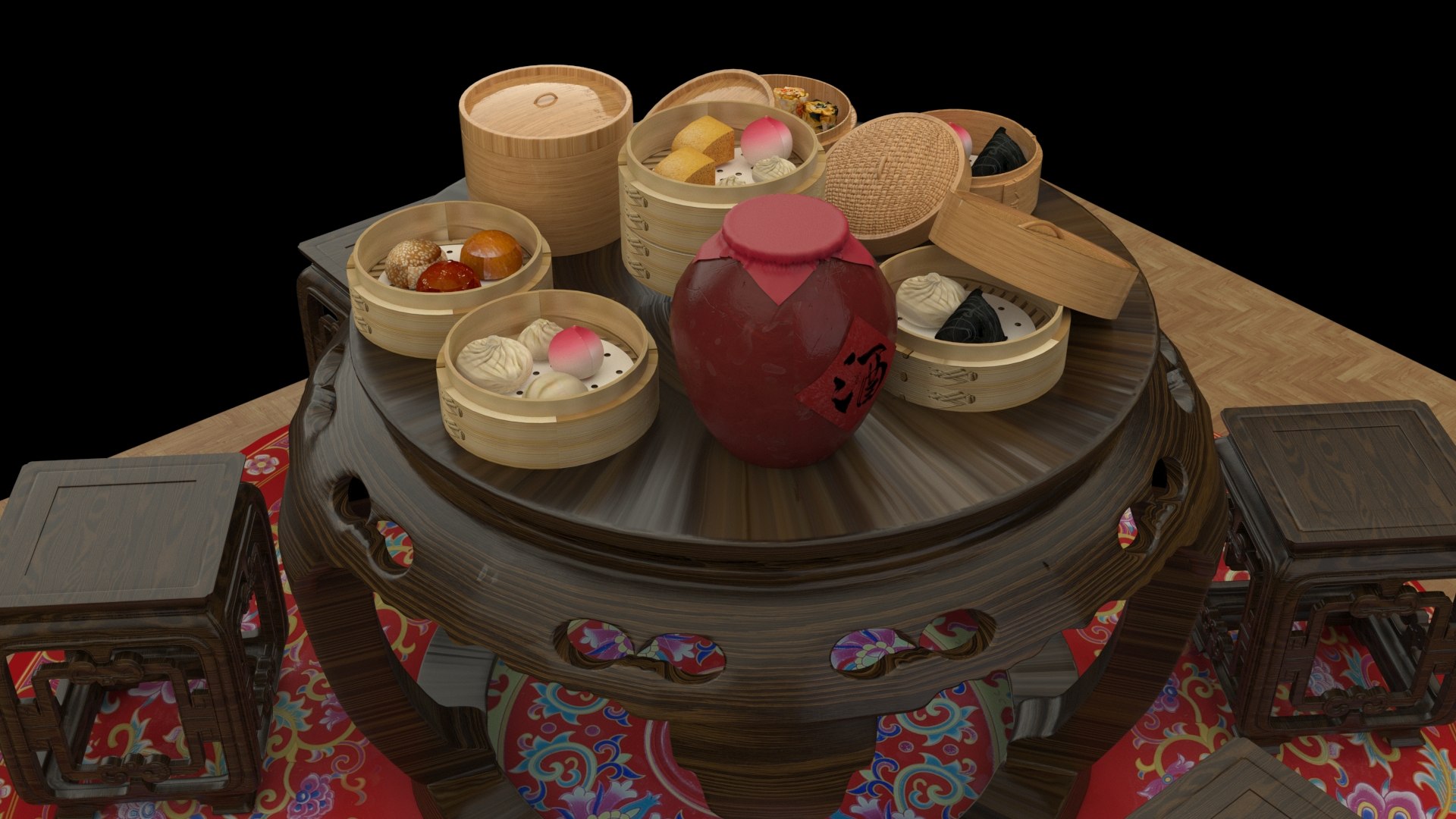 3D Chinese dim sum - TurboSquid 2142149