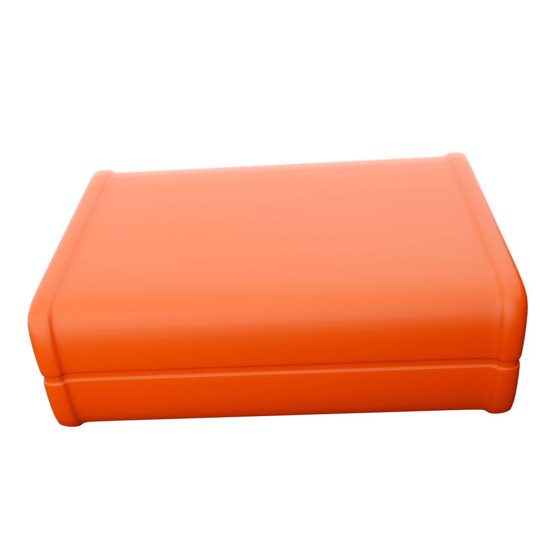 3d Large Flat Suitcase Icon 3D Model - TurboSquid 2055933