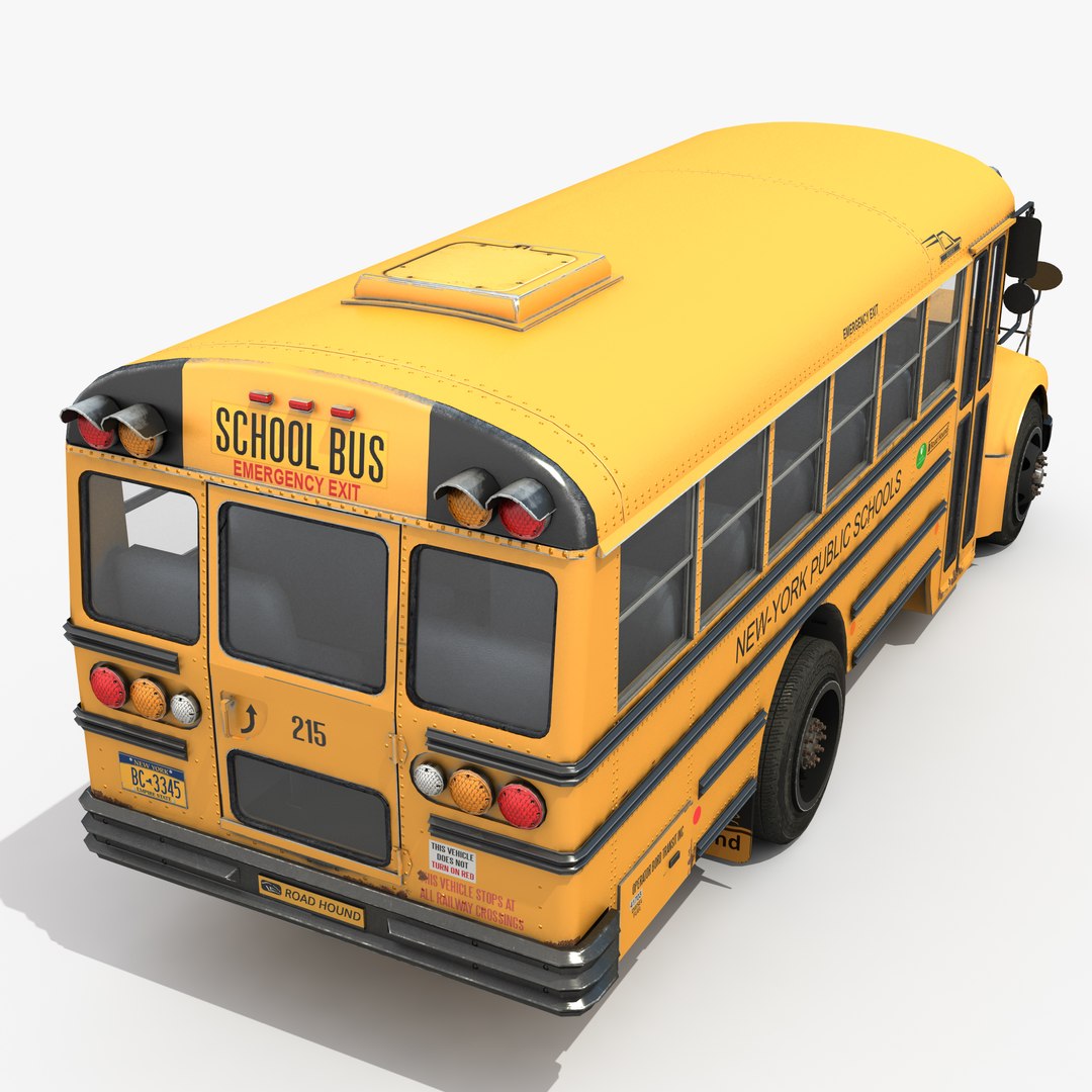 Classic School Bus Small 3D - TurboSquid 1243216