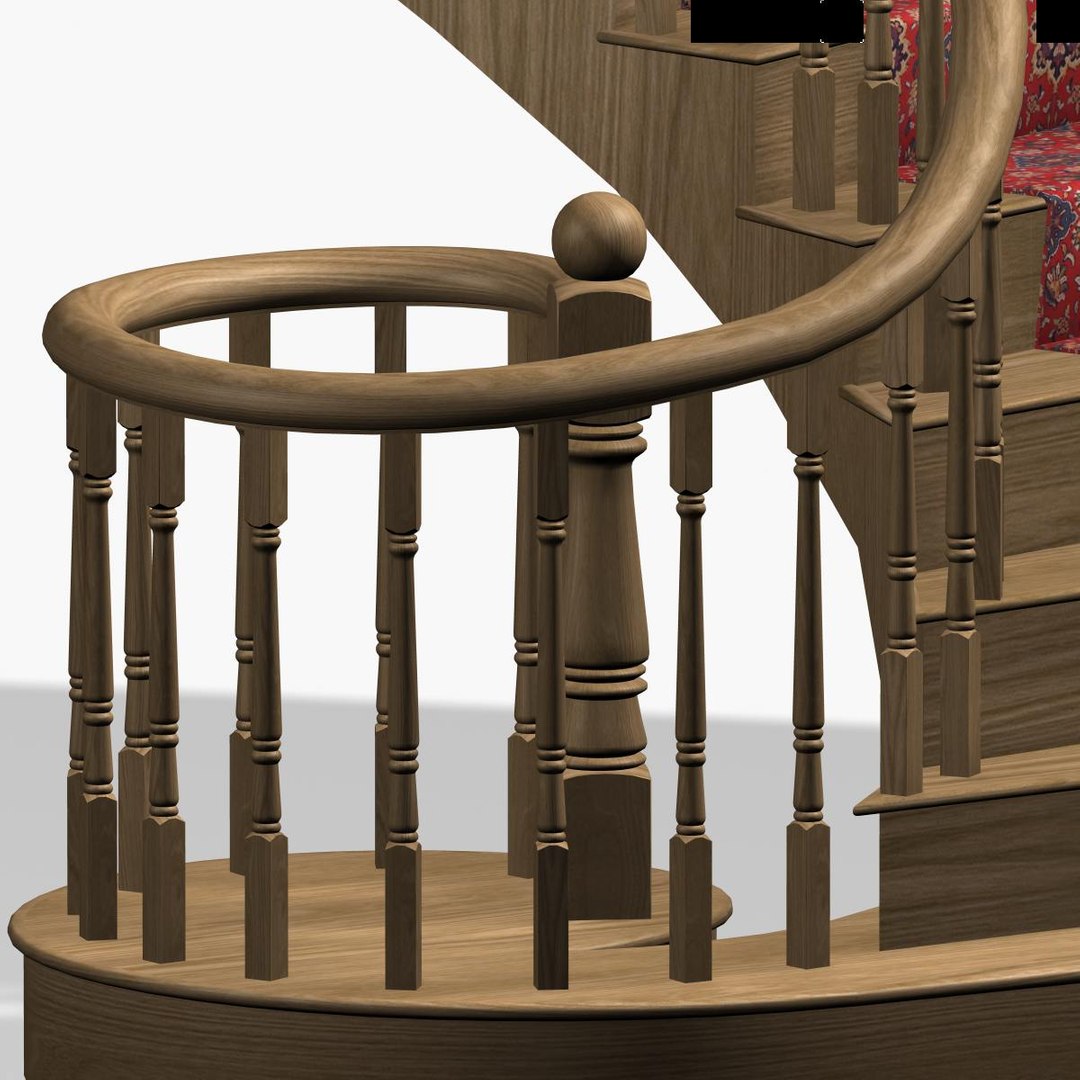 3d Model Ornate Staircase