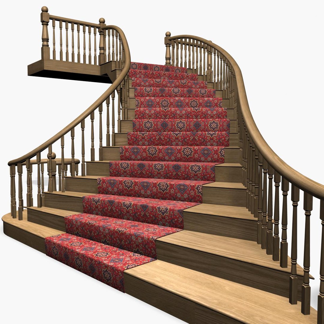 3d Model Ornate Staircase