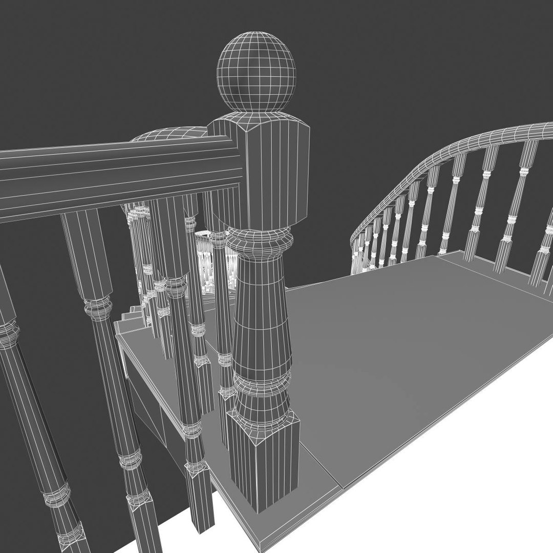 3d Model Ornate Staircase