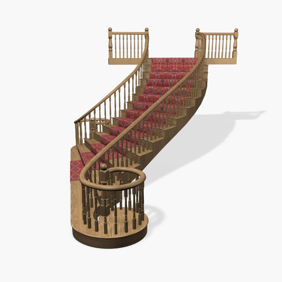 3d Model Ornate Staircase