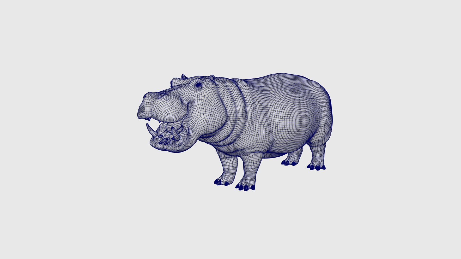 3D Hippo Rigged - TurboSquid 1616252
