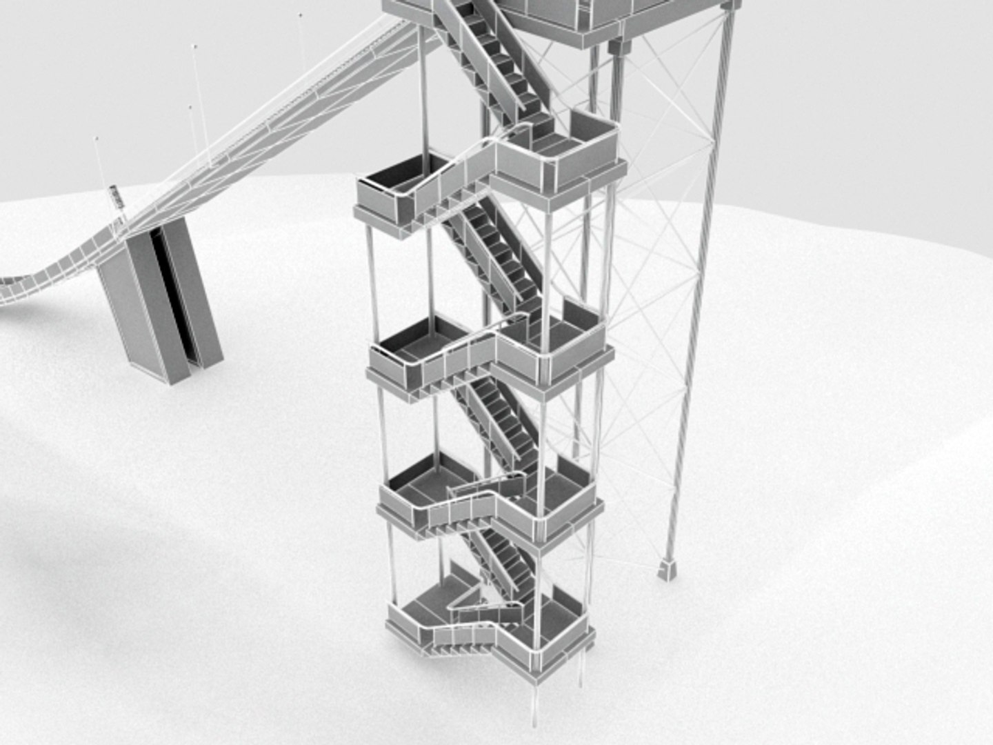 3d Model Ski Jumping Ramp