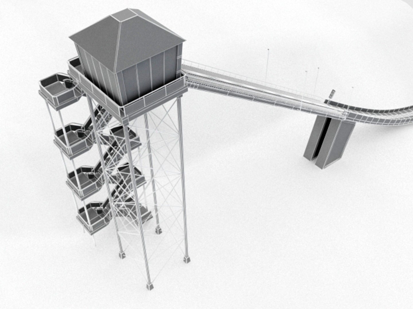 3d Model Ski Jumping Ramp