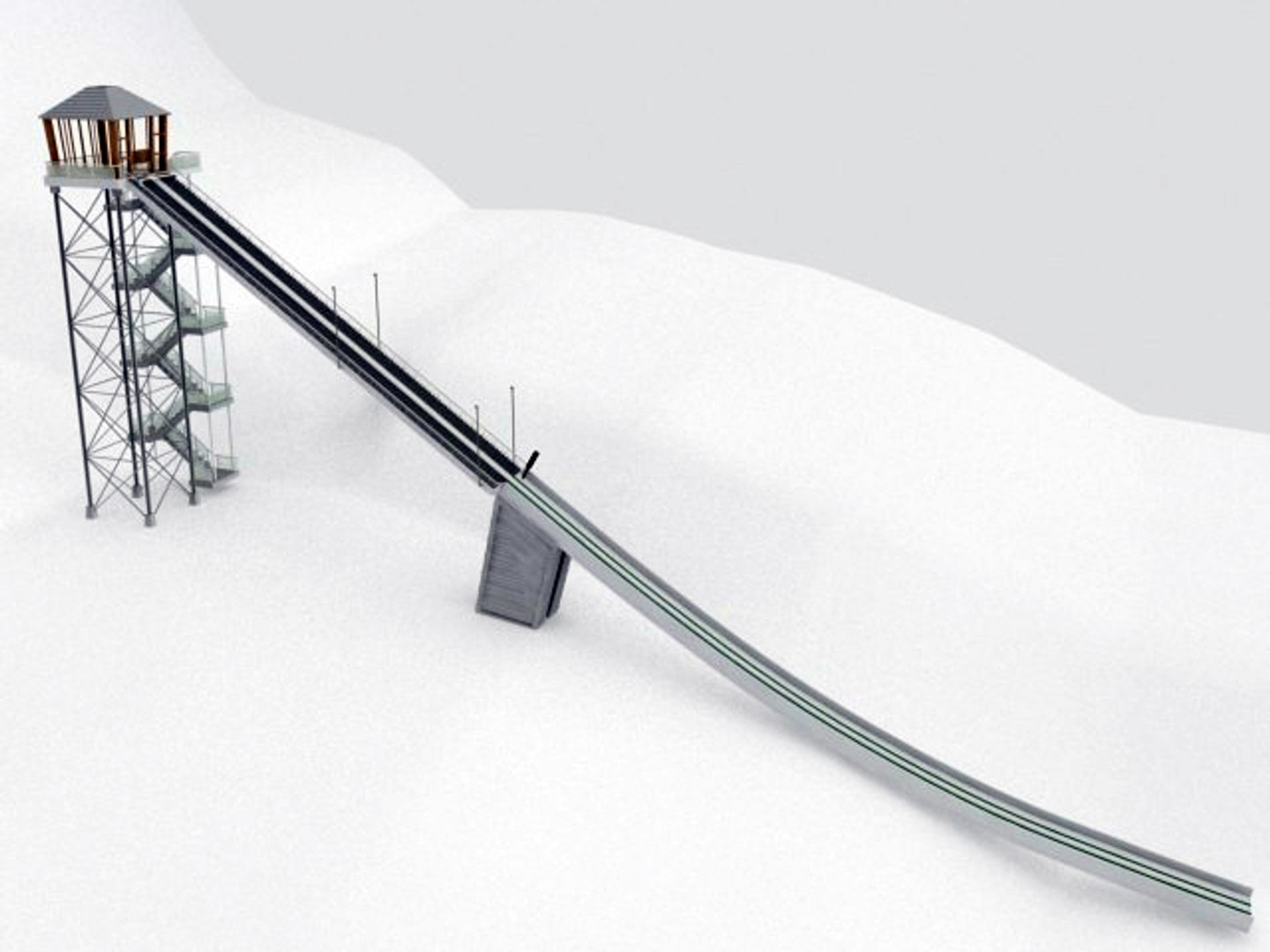 3d Model Ski Jumping Ramp